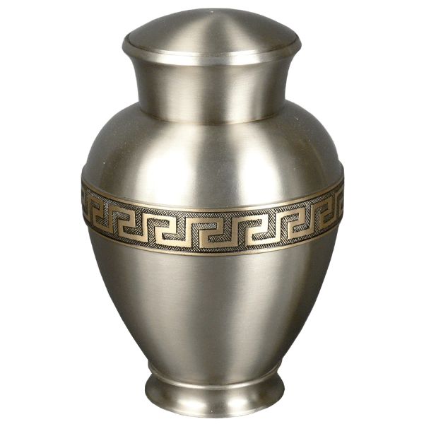 11760 Centaur Brushed Silver Brass Metal Cremation Urn