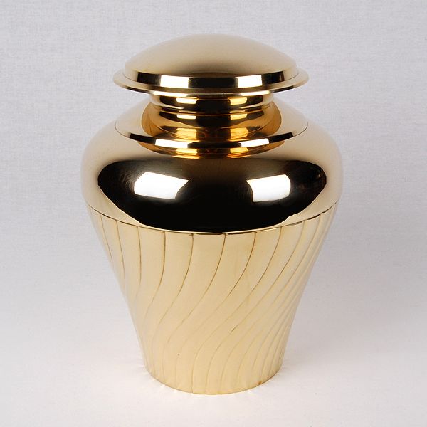 12059 Tuscany Polished Brass Metal Cremation Urn