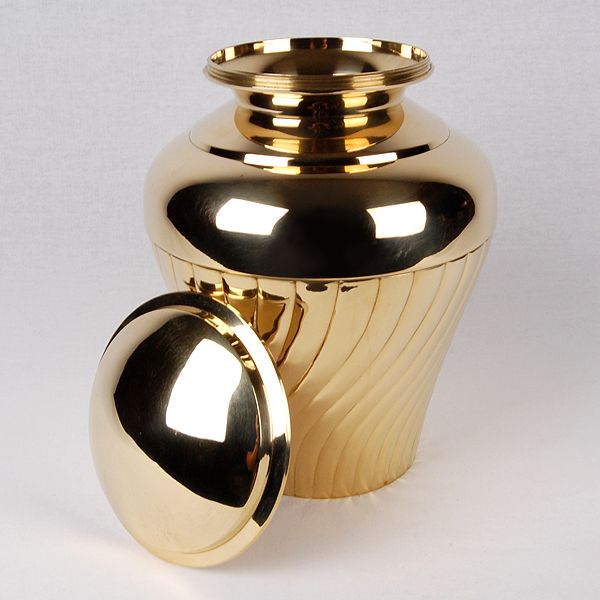 12059 Tuscany Polished Brass Metal Cremation Urn